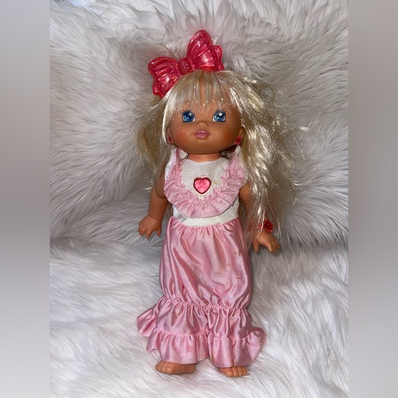 Mattel | Toys | Vintage 988 Mattel Pj Sparkles Doll Pink Dress Lights ...